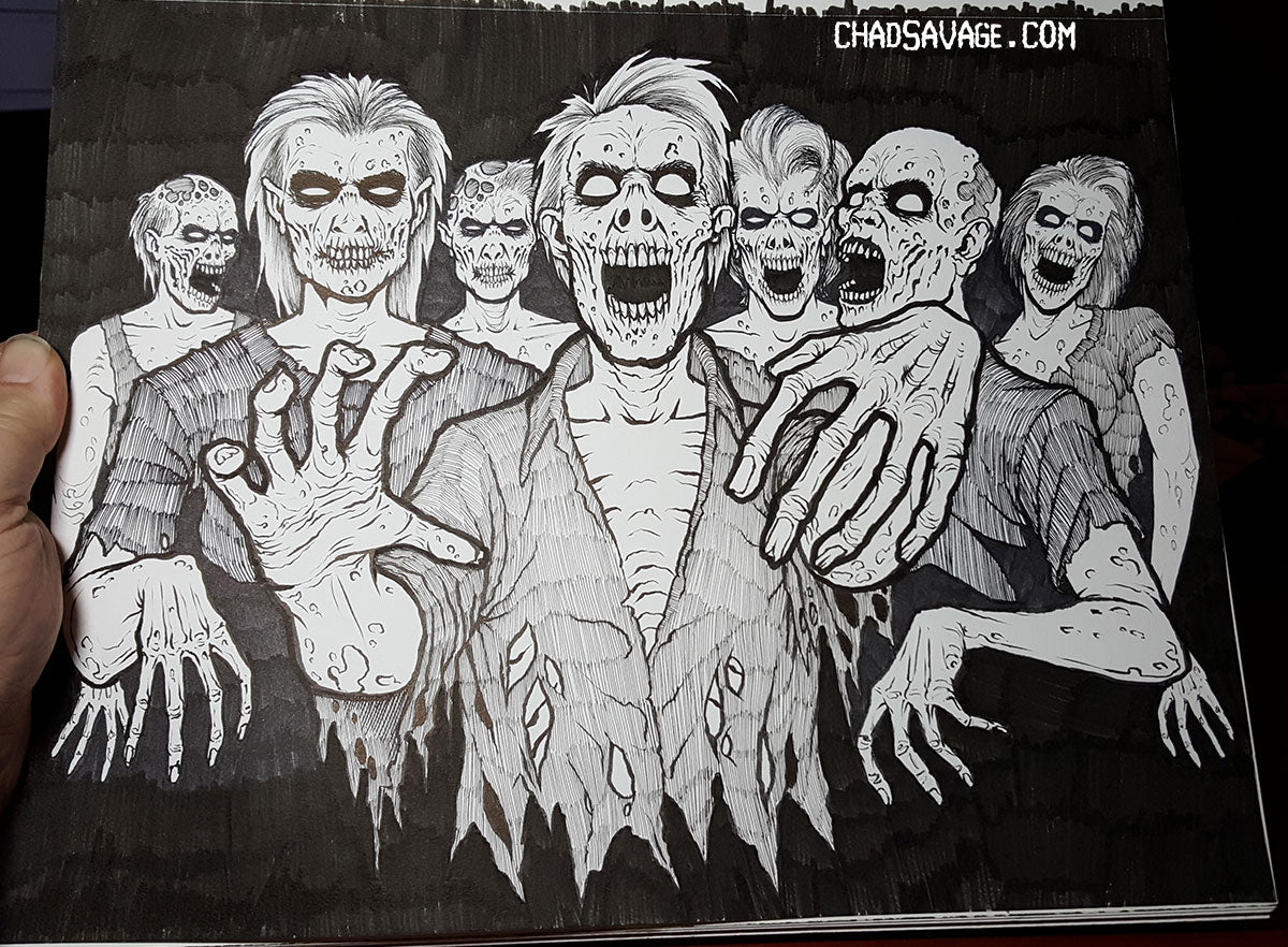 drawing zombie