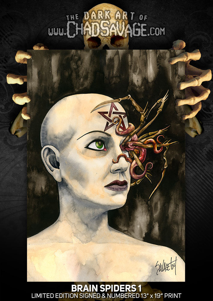 Brain Spiders 1 Art Print – Shop Sinister: Dark Art & Creations by Chad ...