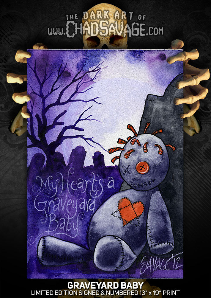 Graveyard Baby Art Print – Shop Sinister: Dark Art & Creations by Chad ...