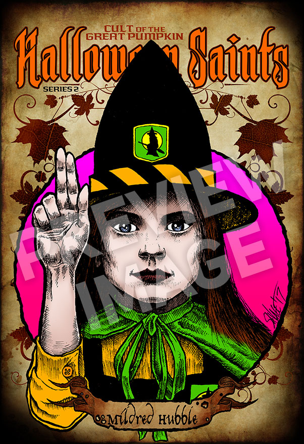 Halloween Saints Series 2: Mildred Hubble Art Print (Color and Black ...