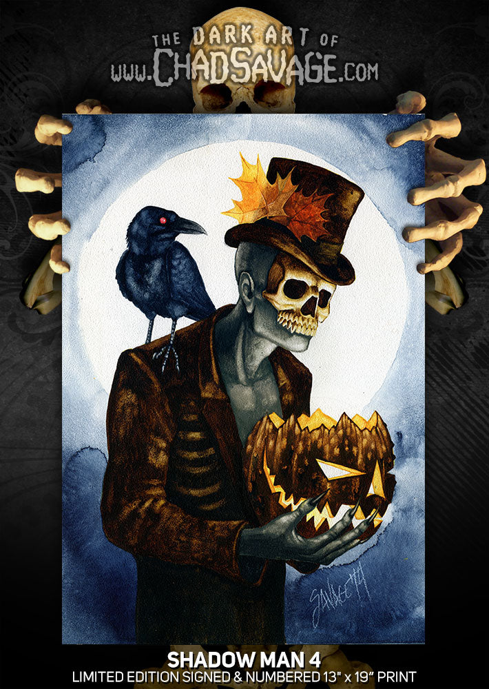 Shadow Man 4 Art Print – Shop Sinister: Dark Art & Creations by Chad Savage
