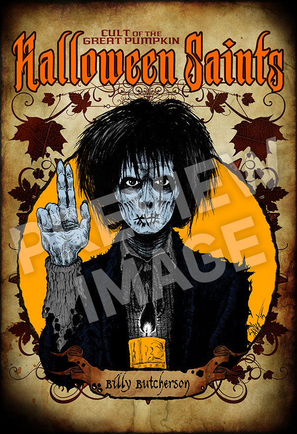 Halloween Saints: Billy Butcherson Art Print (Color and Black & White ...