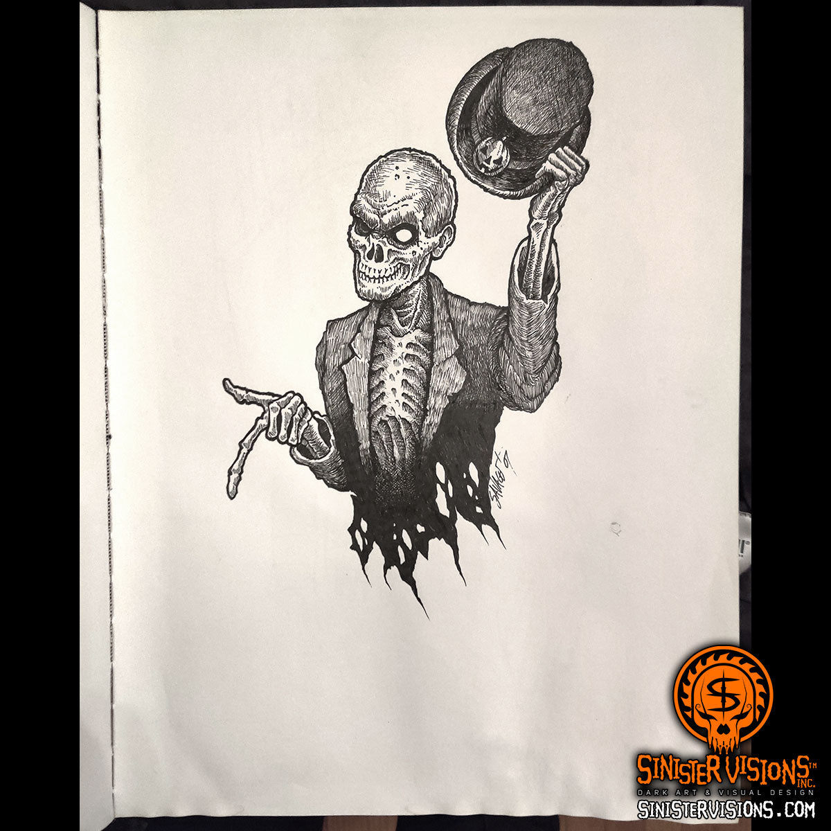 Zombie Ringmaster Original Drawing – Shop Sinister: Dark Art ...