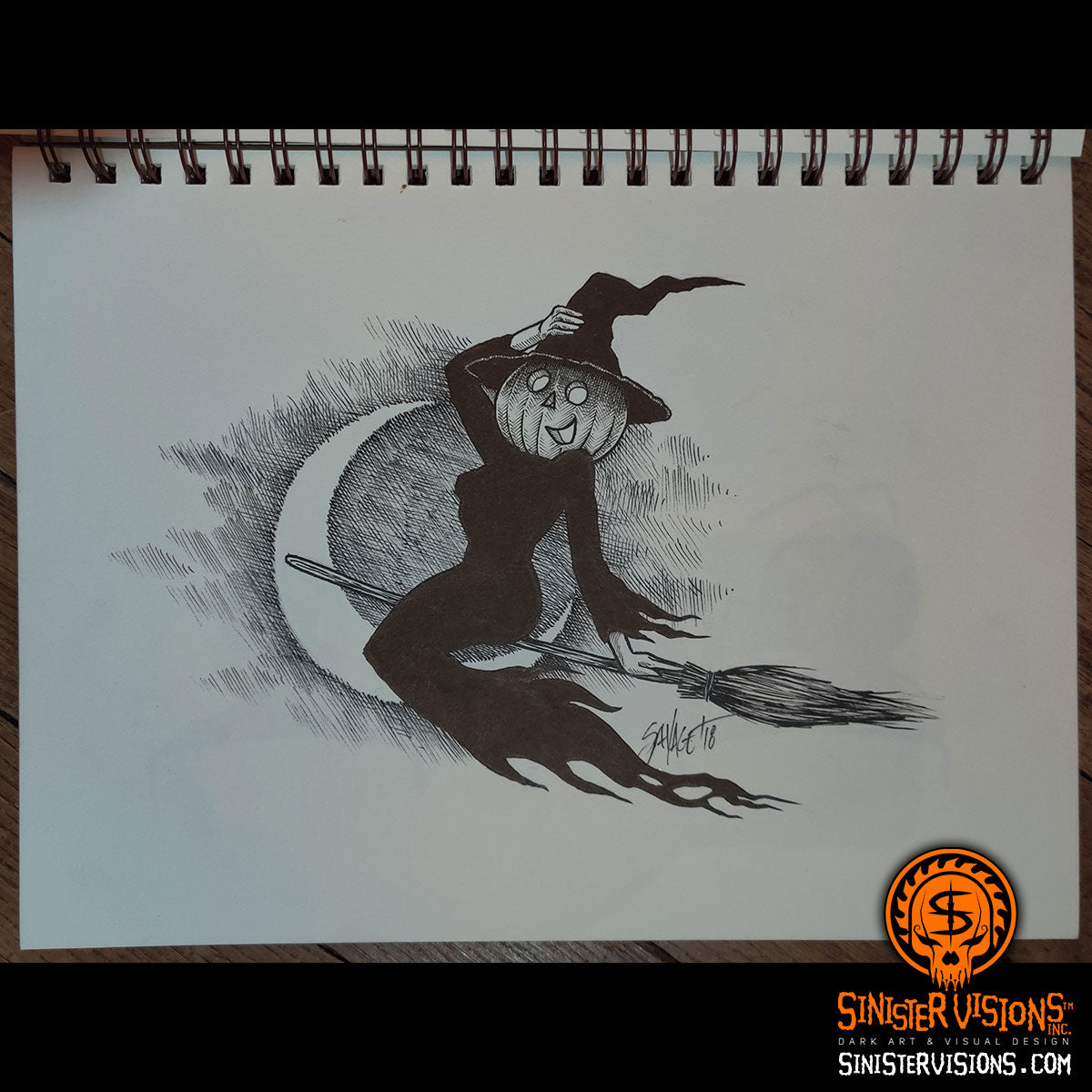 Inktober Witch Original Drawing – Shop Sinister: Dark Art & Creations ...