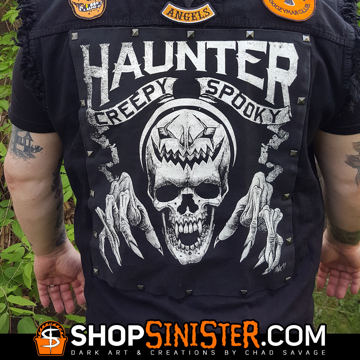 HAUNTER Punk Rock Back Patch – Shop Sinister: Dark Art & Creations by ...