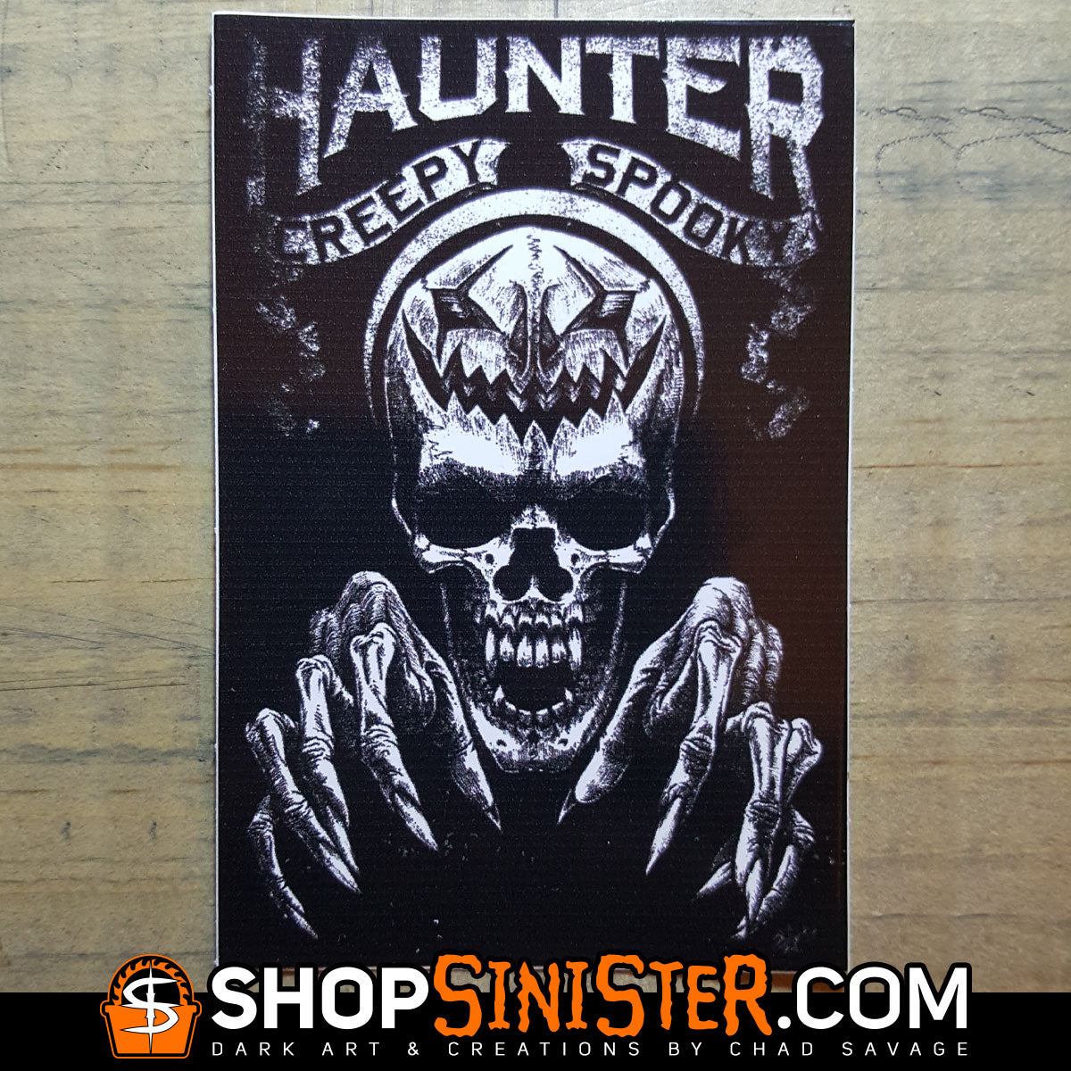 HAUNTER Vinyl Sticker – Shop Sinister: Dark Art & Creations by Chad Savage