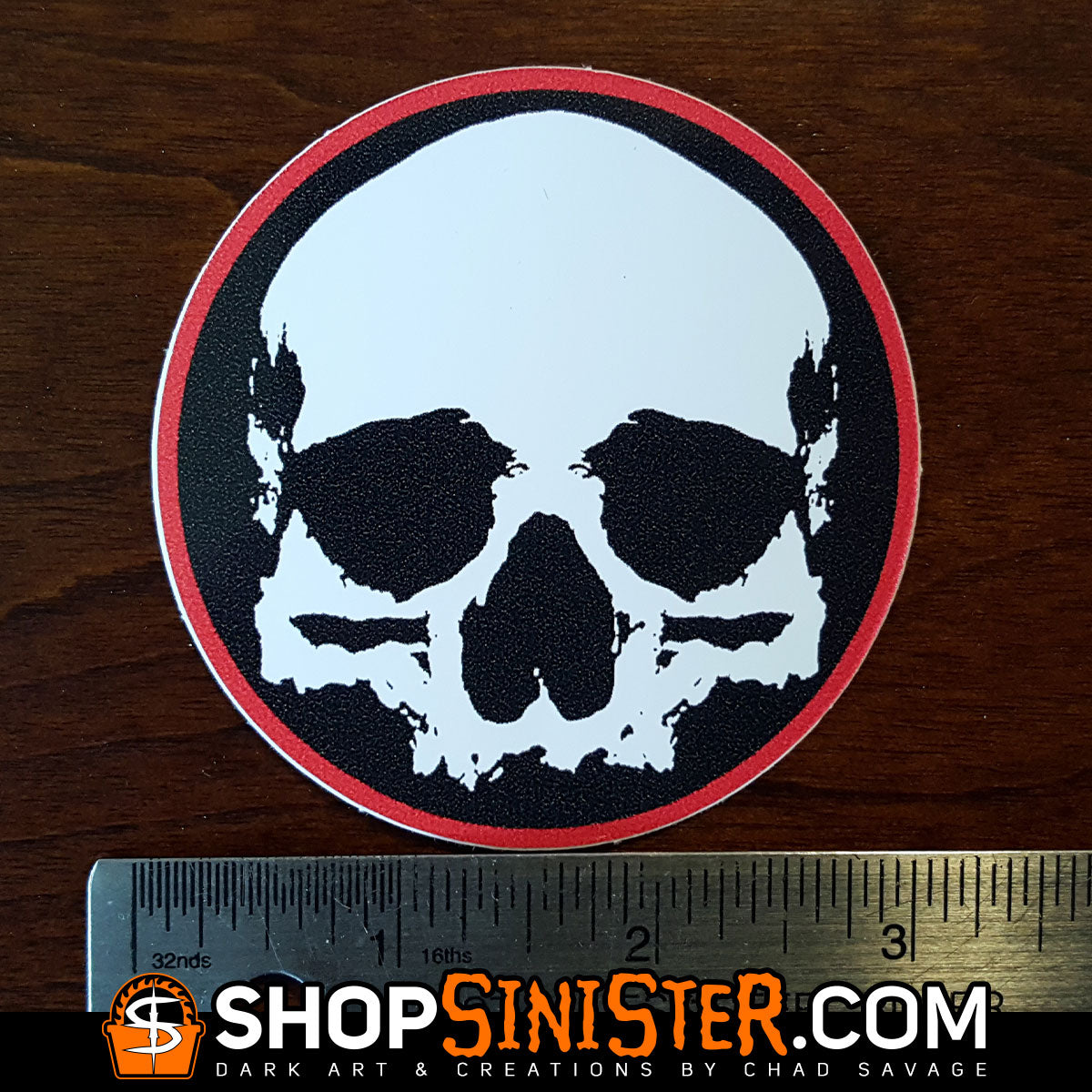 Circle Skull Sticker – Shop Sinister: Dark Art & Creations by Chad Savage