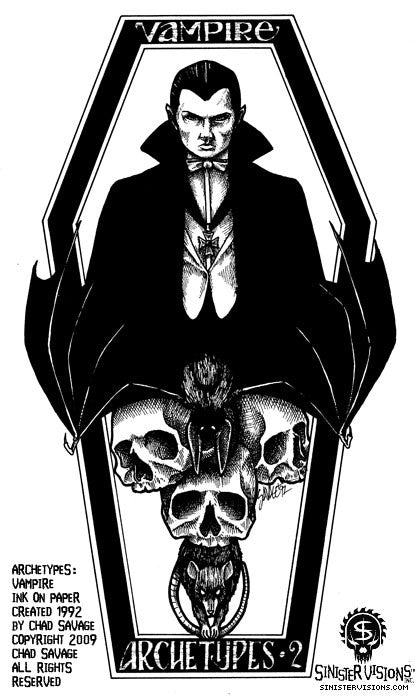 Archetypes - Vampire - Original Vampire Drawing – Shop Sinister: Dark ...