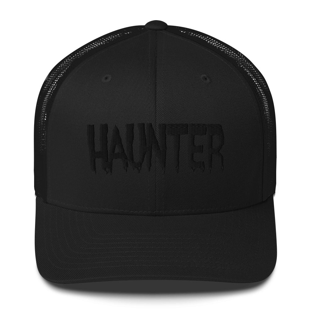 Haunter (Black) Embroidered Trucker Cap – Shop Sinister: Dark Art ...